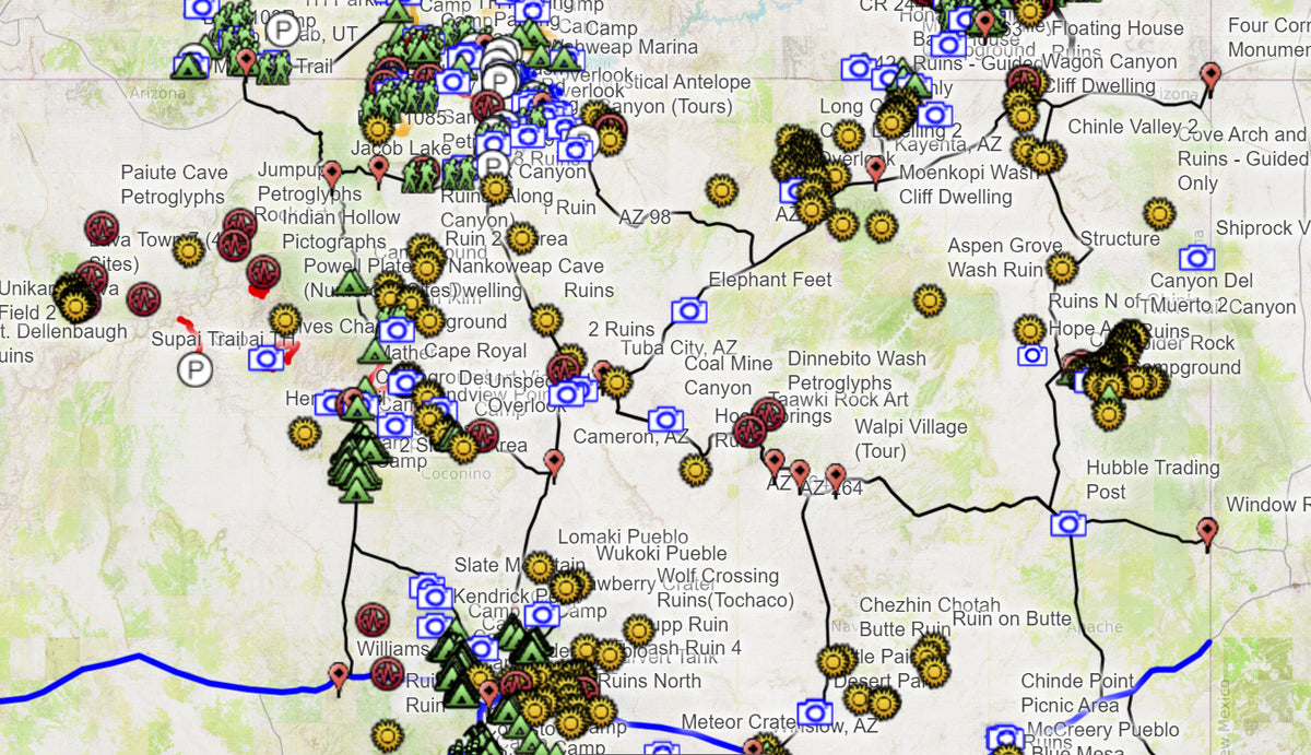 Northeast Arizona Cliff Dwellings - GPS Coordinates & Hiking Trails (5 ...
