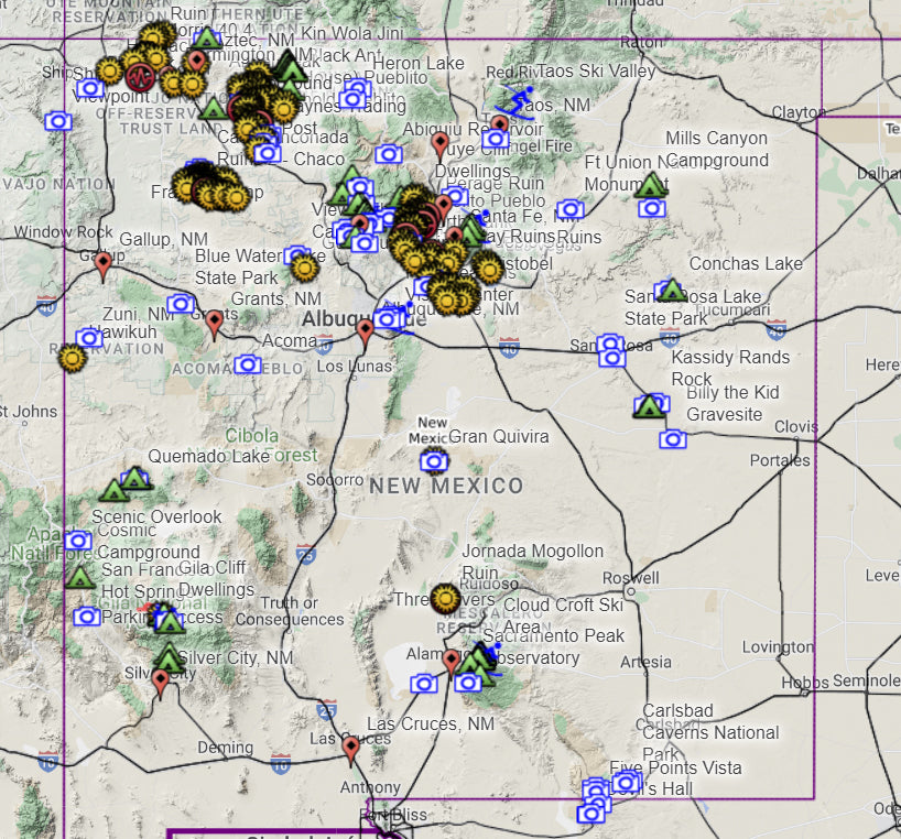 Map New Mexico Sights New Mexico Map | Infoplease